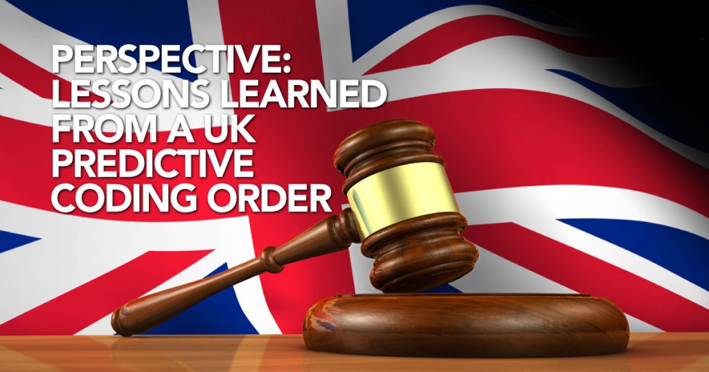 Lessons Learned From A Uk Predictive Coding Order Innovative Driven