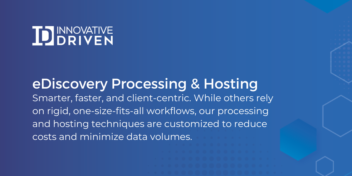 Processing and Hosting - Innovative Driven